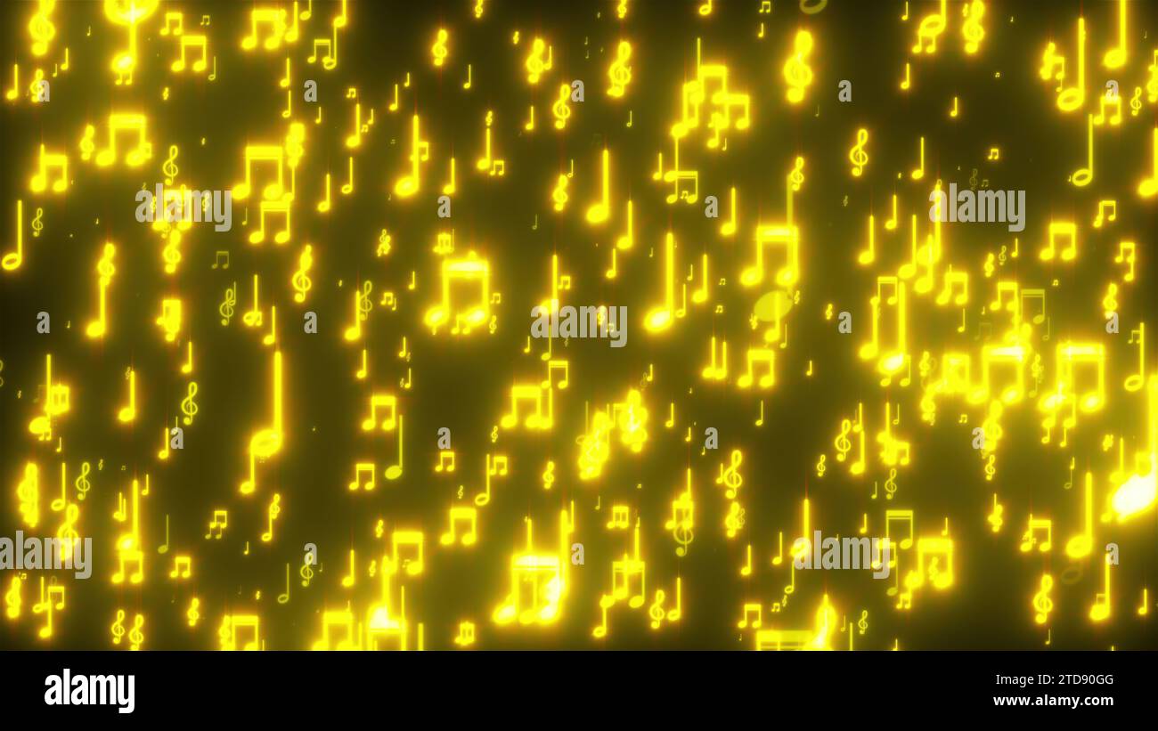 Golden musical notes. Computer generated 3d render Stock Photo - Alamy
