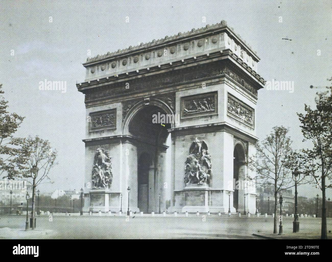 Paris (8th arrondissement), France The Arc de Triomphe Place de l'Etoile seen from Avenue Foch ...