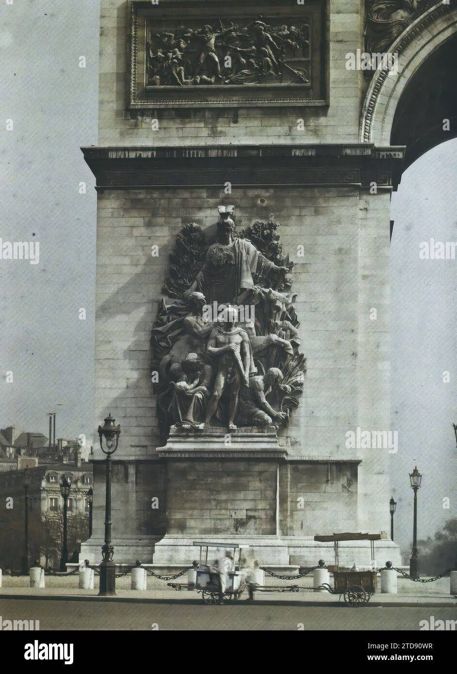 Paris (8th arrondissement), France Left bas-relief on the south side of the Arc de Triomphe ...
