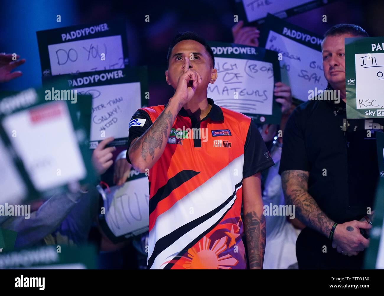 Lourence Ilagan walks out to play Matt Campbell (not pictured) on day ...