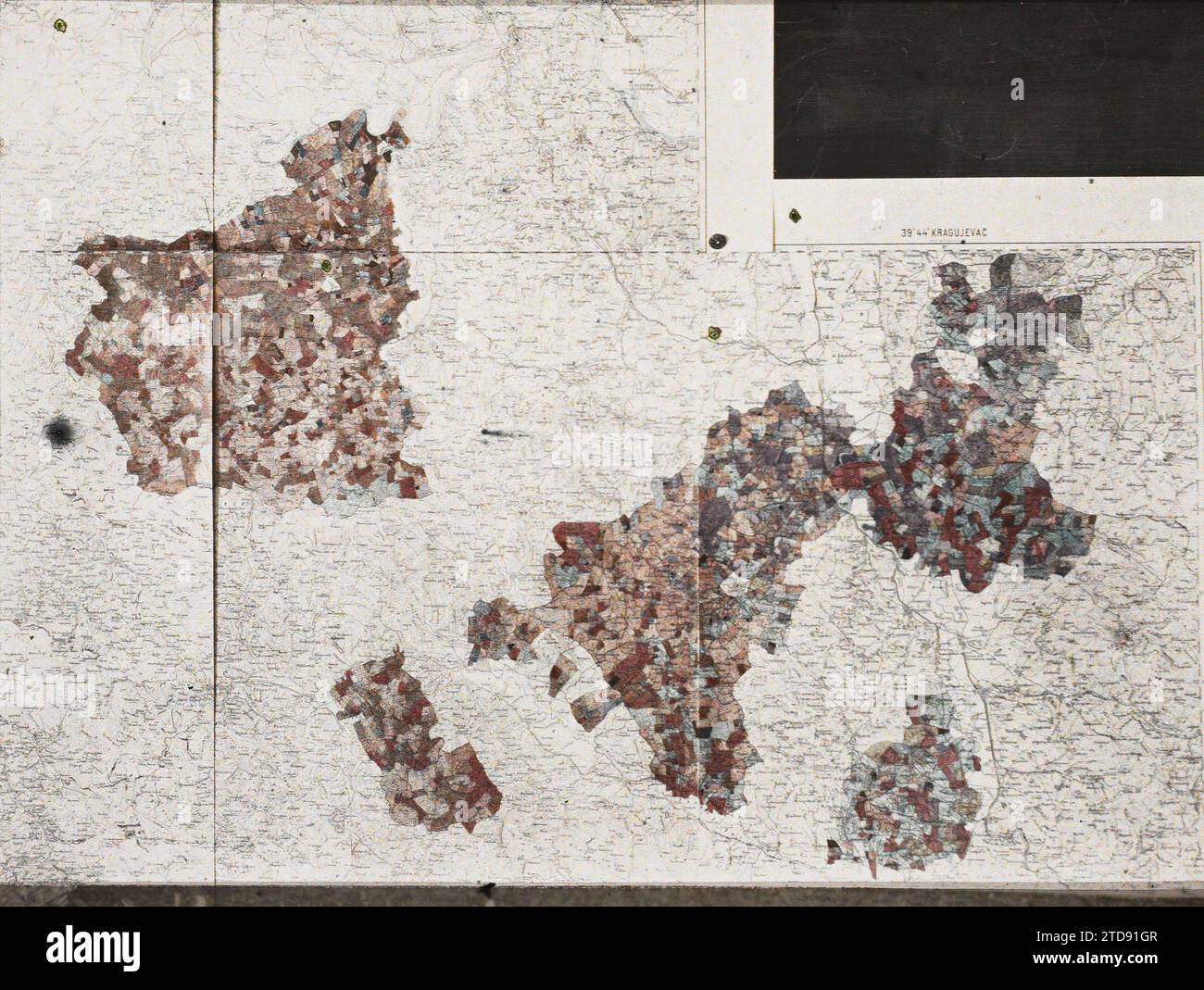 Belgrade, Serbia Map entitled 'The origins of the settlement of the ...