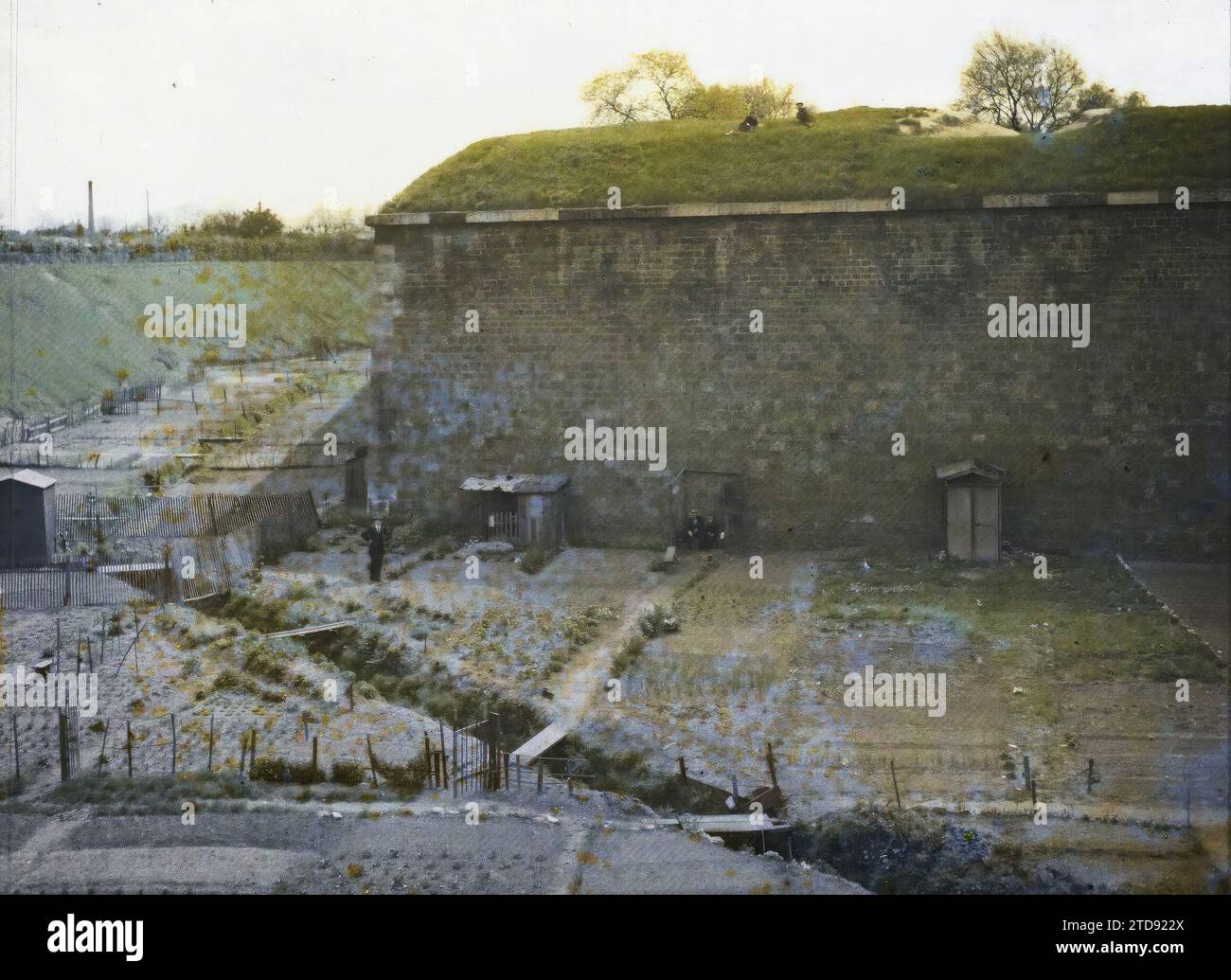 Paris (12th-20th arrondissement), France The allotment gardens at the ...