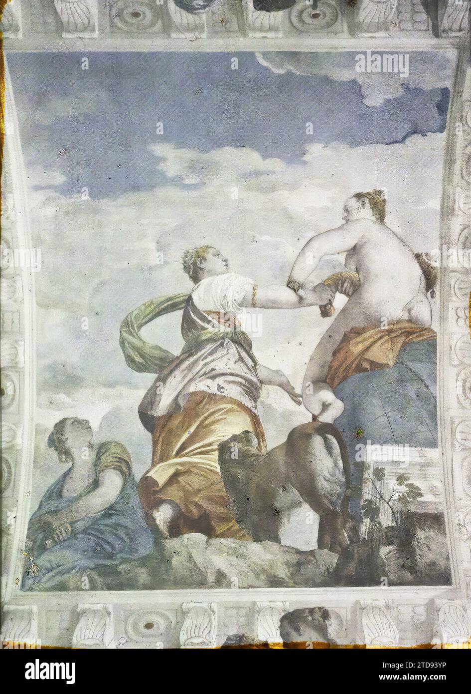 Maser, Italy Frescoes of Villa Barbaro, Animal, Habitat, Architecture ...