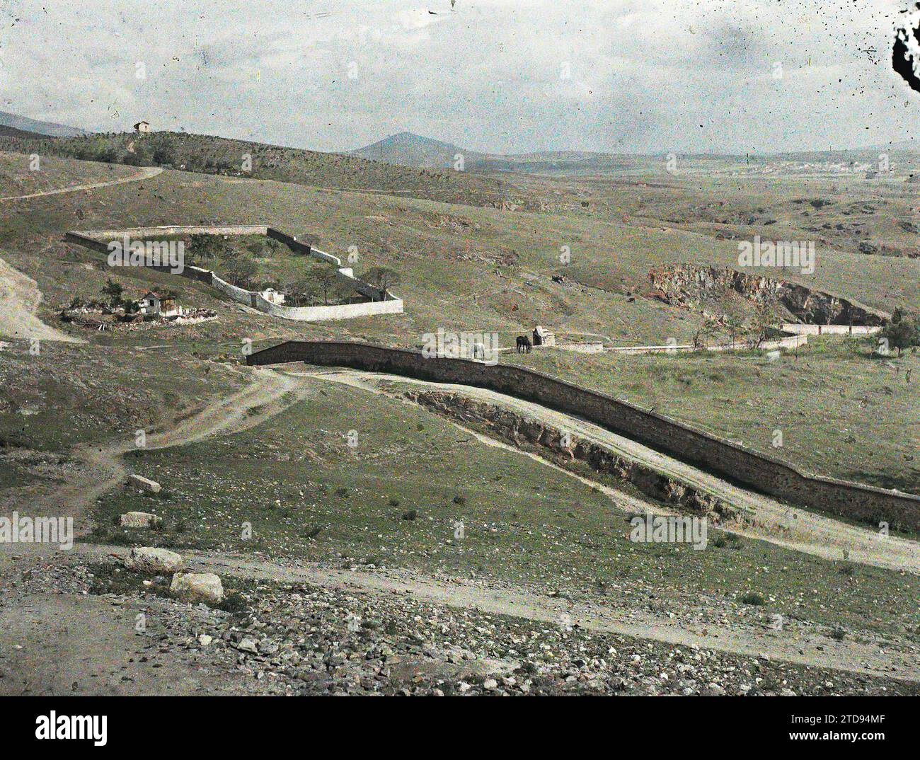 Surroundings of Thessaloniki, Greece Bulgarian cemetery enclosed by ...