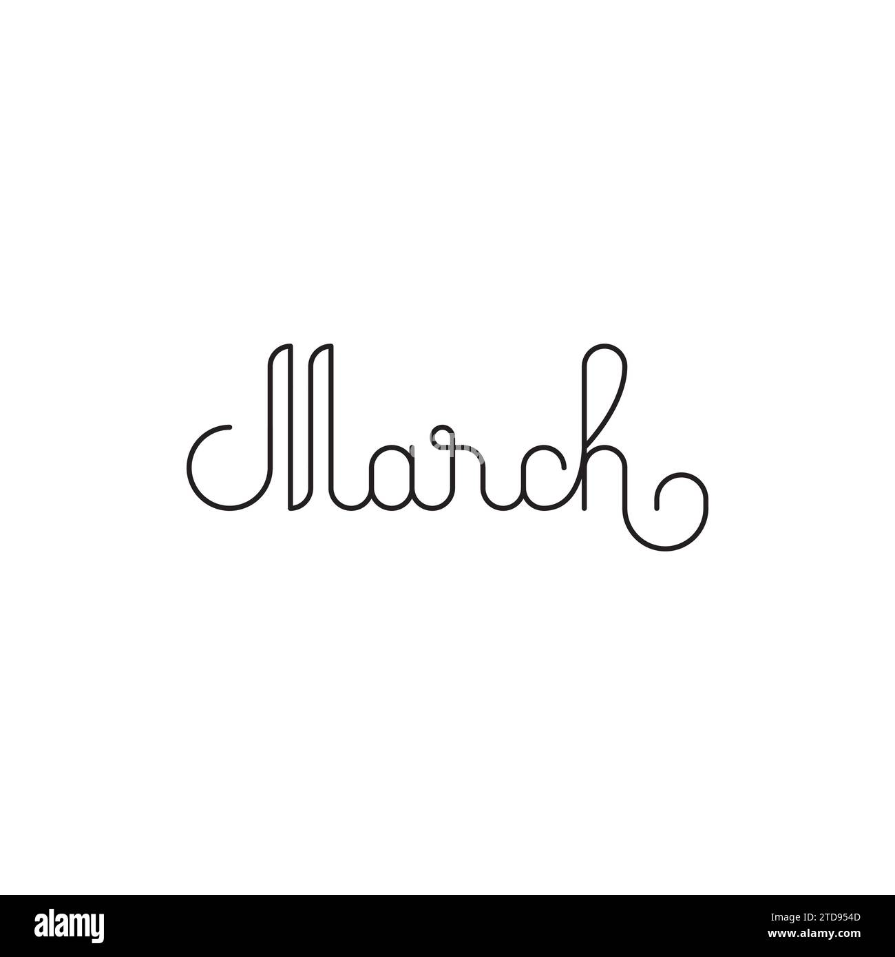 March hand lettering sign Stock Vector Images - Alamy