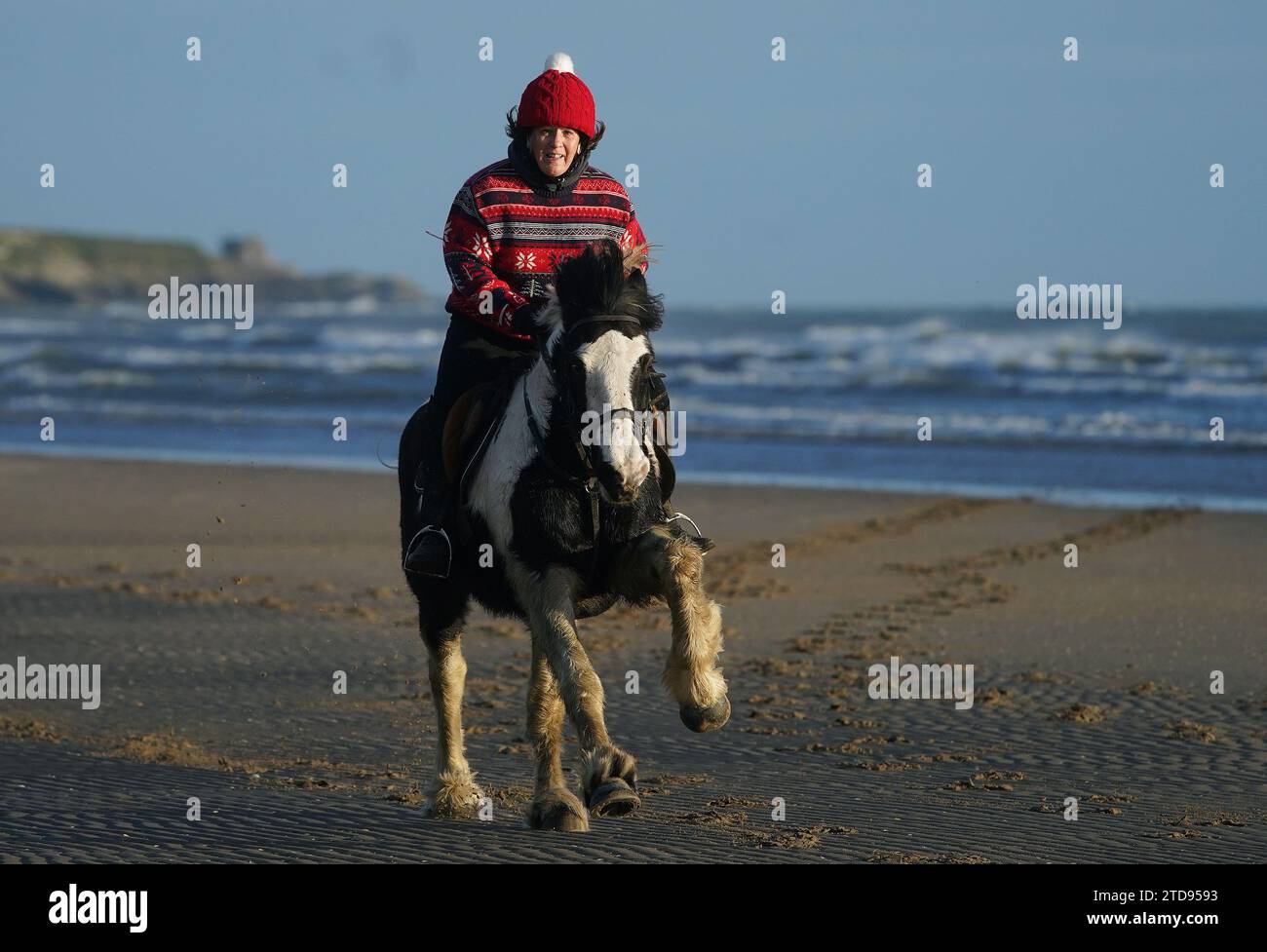 Bernie Brennan from Corballis Farm Horse Trekking on Donabate Beach, Co ...