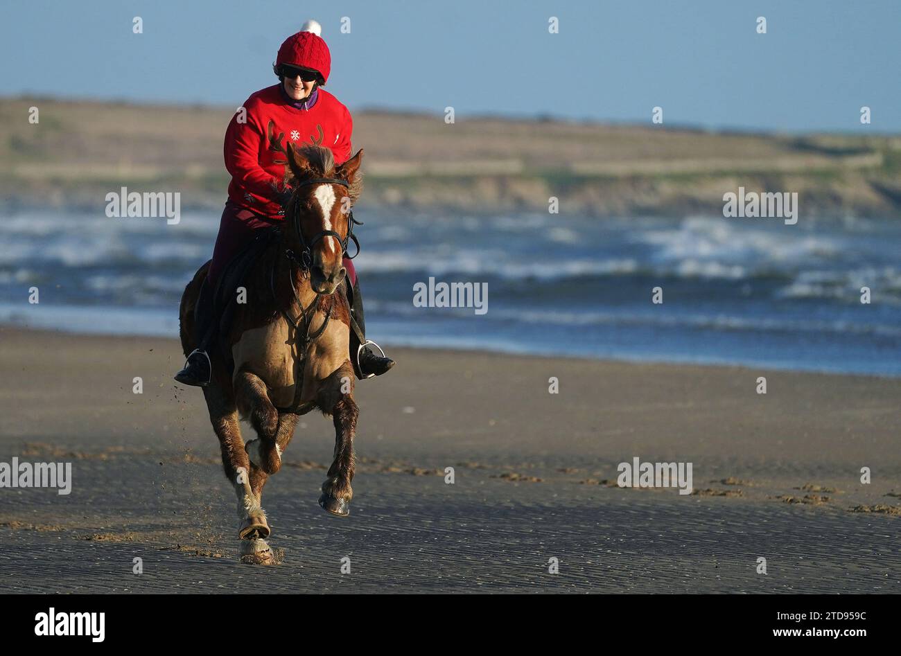Breda McCrory from Corballis Farm Horse Trekking on Donabate Beach, Co ...