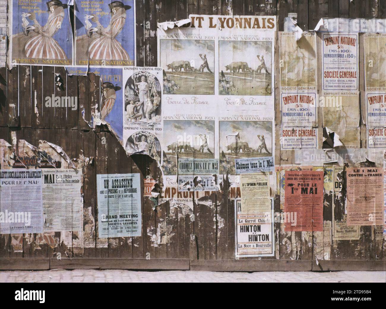 Paris, France Posters for the national loan of 1920 and for May 1st ...