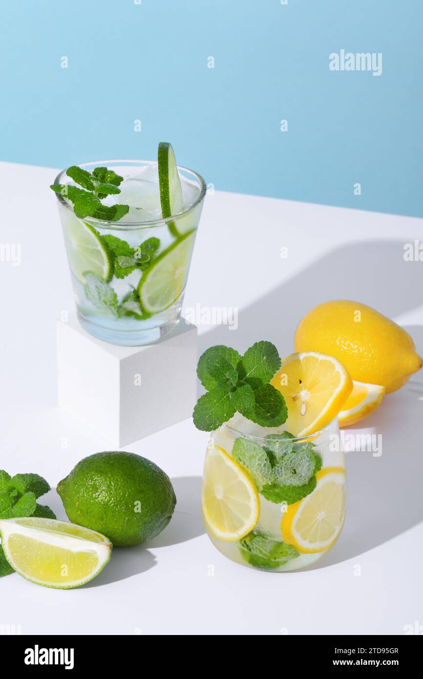 Sliced lemon lime lie on hi-res stock photography and images - Alamy