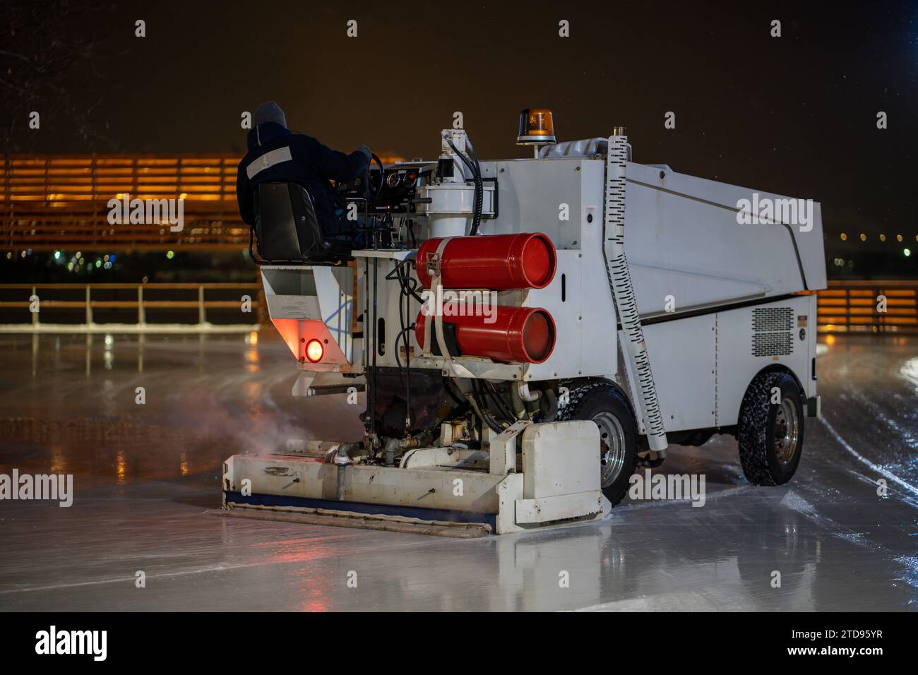 Ice maintenance machine. , recondition after session Stock Photo - Alamy