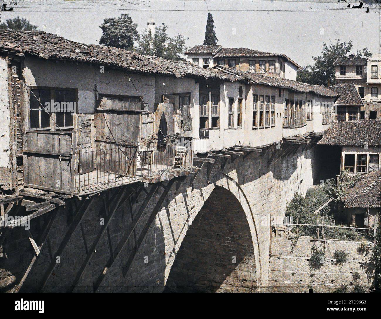 Bursa, Turkey The Irgandi Bridge ('Old Bridge') built in 1442 on the ...