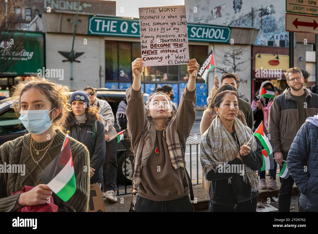 NEW YORK, NEW YORK - DECEMBER 16: Pro-Palestine protesters march ...