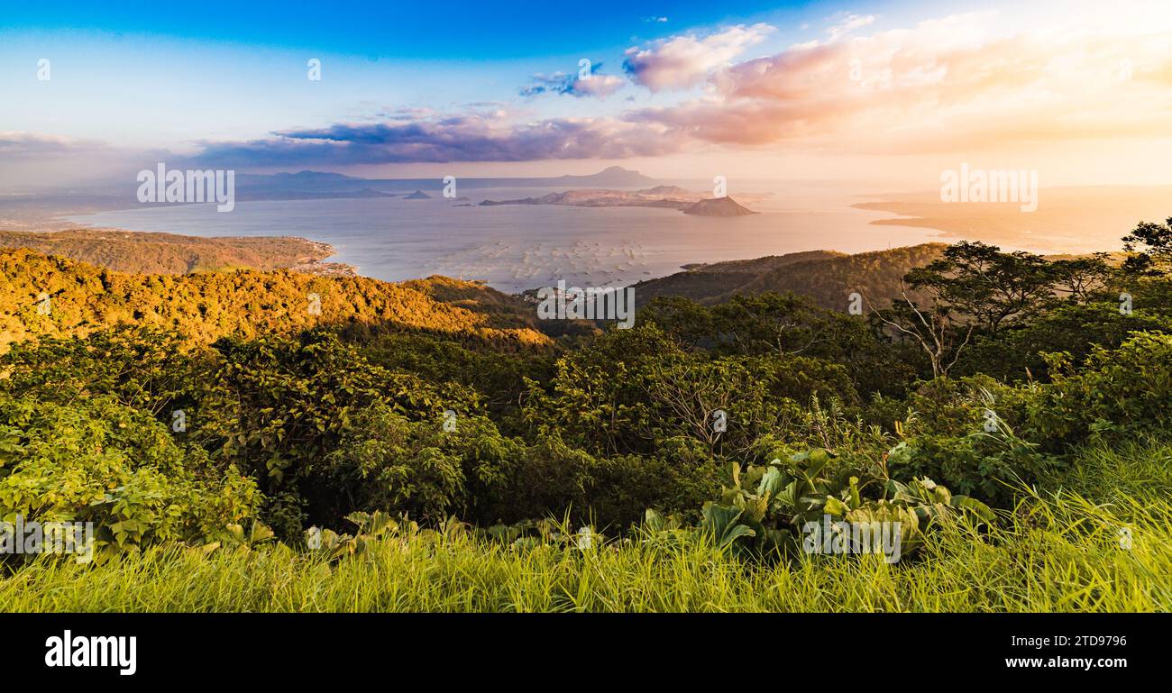 View of Taal Lake from Tagaytay Stock Photo - Alamy