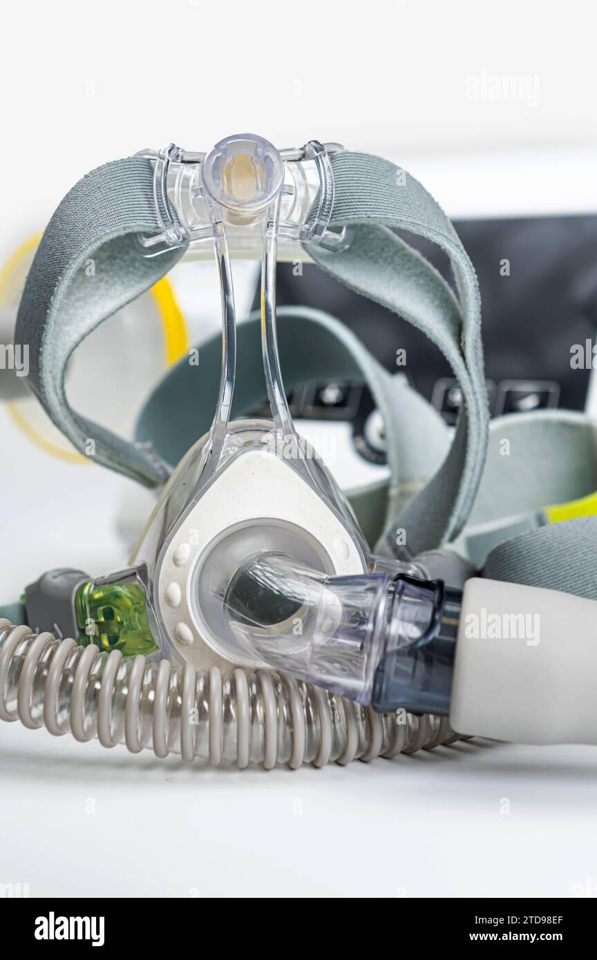 CPAP machine with mask and hose, for people with sleep apnea ...