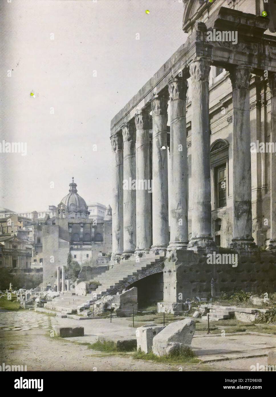 Rome, Italy Temple of Antoninus and Faustina, pronaos, Habitat ...