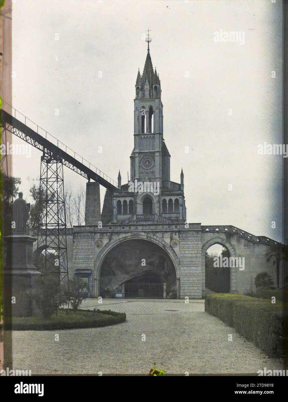 Rome, Italy Vatican Gardens, reproduction chapel and grotto of Lourdes ...