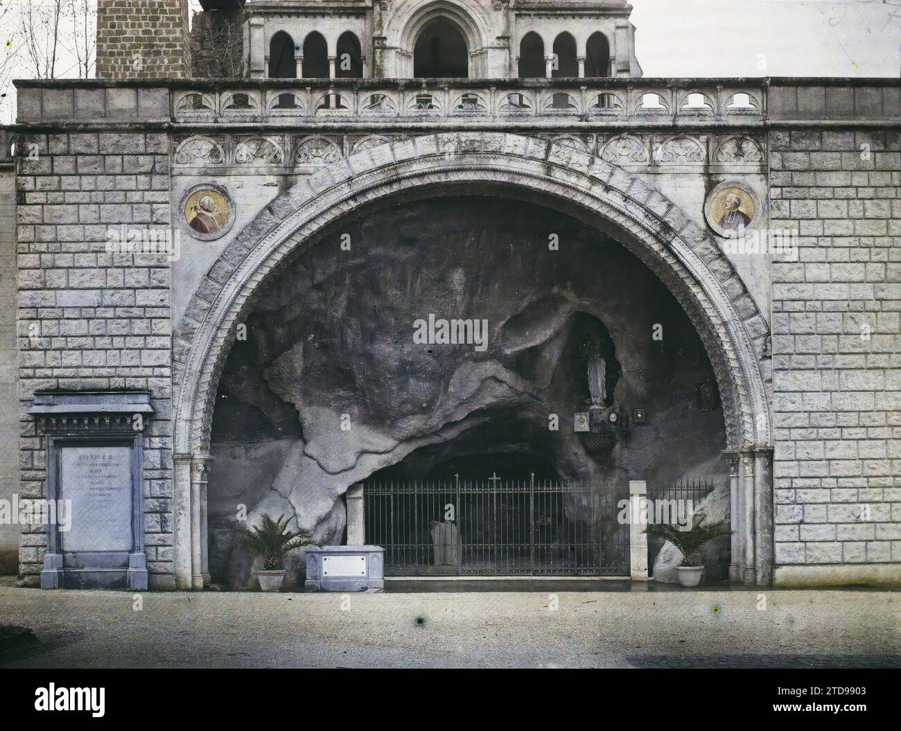 Rome, Italy Vatican Gardens, reproduction chapel and grotto of Lourdes ...