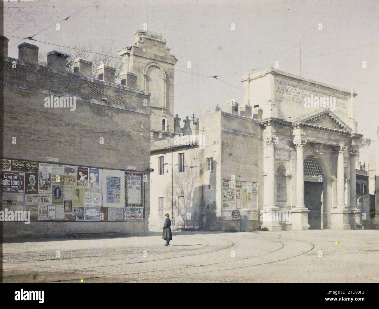 Rome, Italy Porta Pia, interior facade, Economic activity, Inscription ...