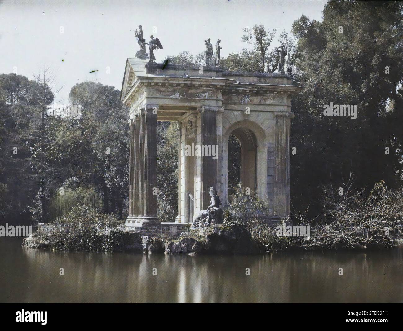 Rome, Italy The temple of Aesculapius in the Villa Borghese, Art ...