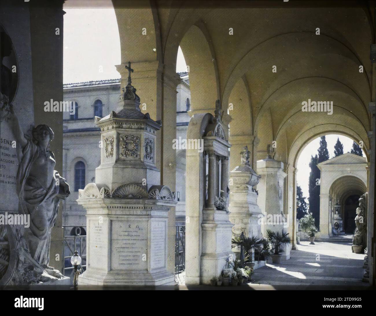 Rome, Italy Campo Verano Cemetery in San Lorenzo, Habitat, Architecture ...