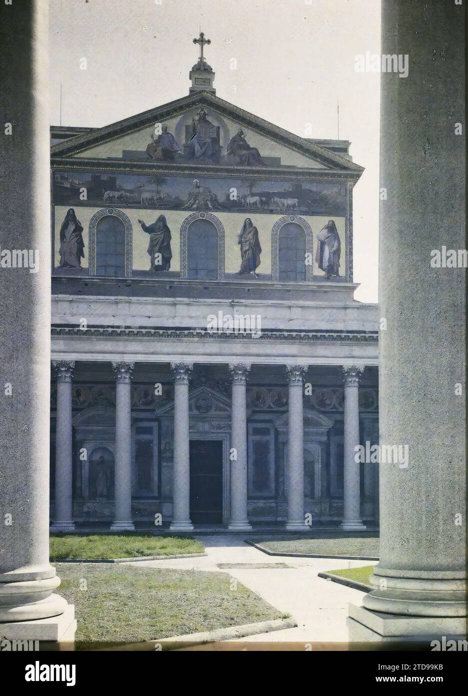 Rome, Italy Facade of the Basilica of Saint Paul Outside the Walls ...