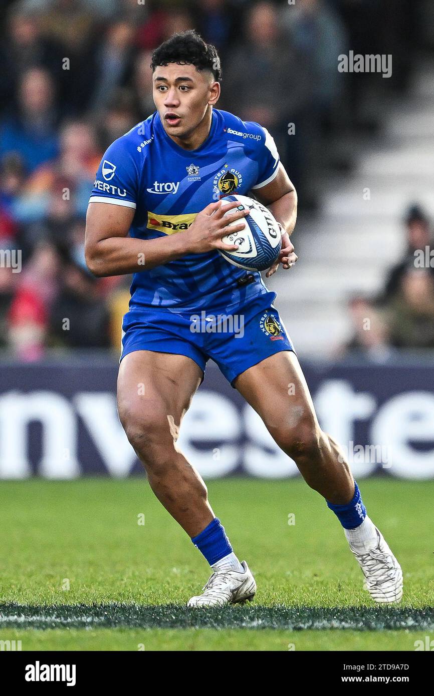 Greg Fisilau of Exeter Chiefs in action during the Investec Champions ...