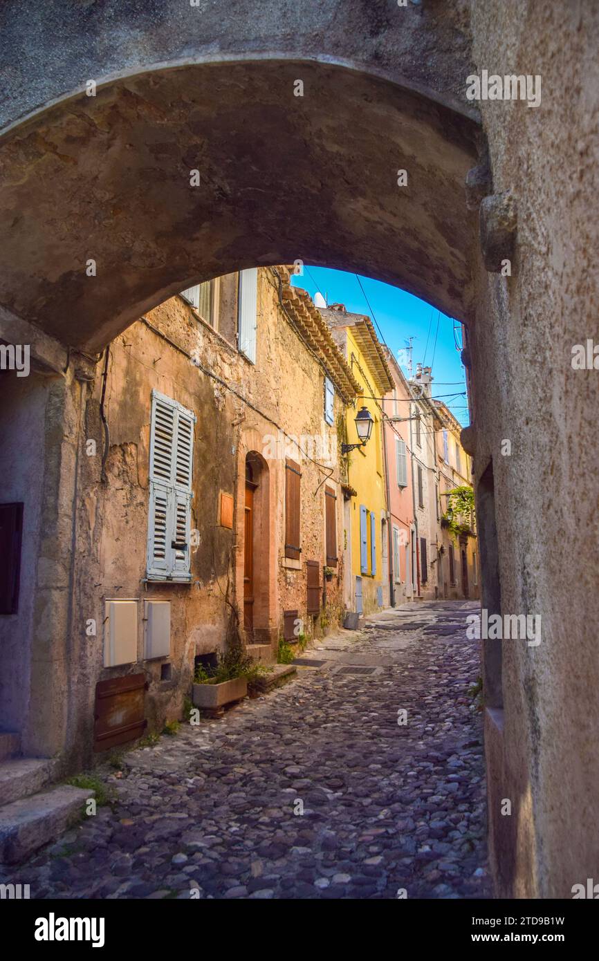 Biot, France. 6th November 2019. Biot medieval village, South of France ...