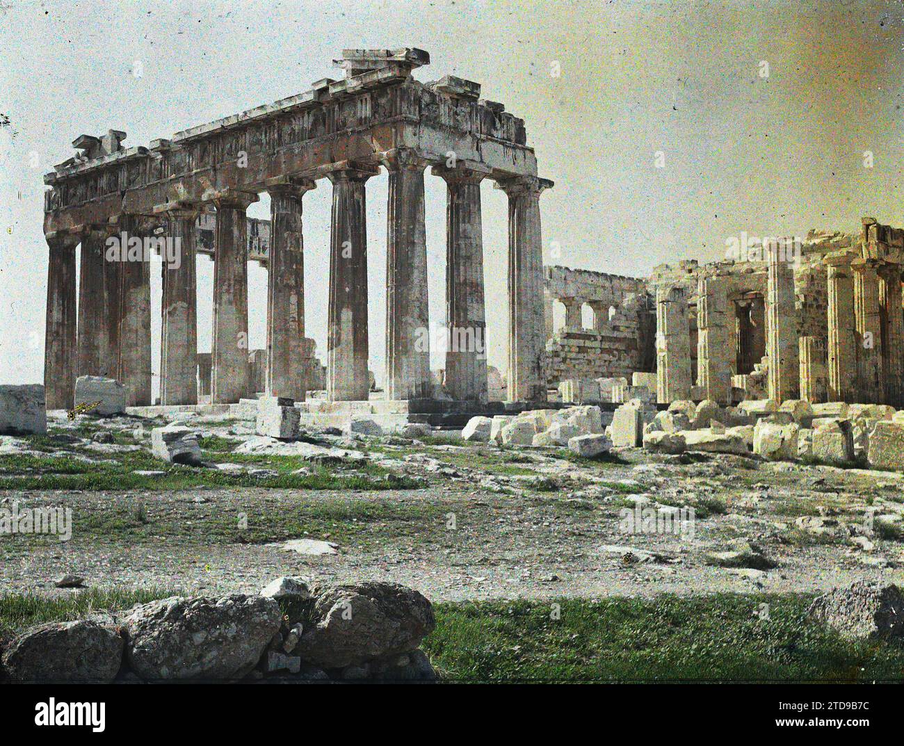 Athens, Greece On the Acropolis, the Parthenon. Overview (with the ...