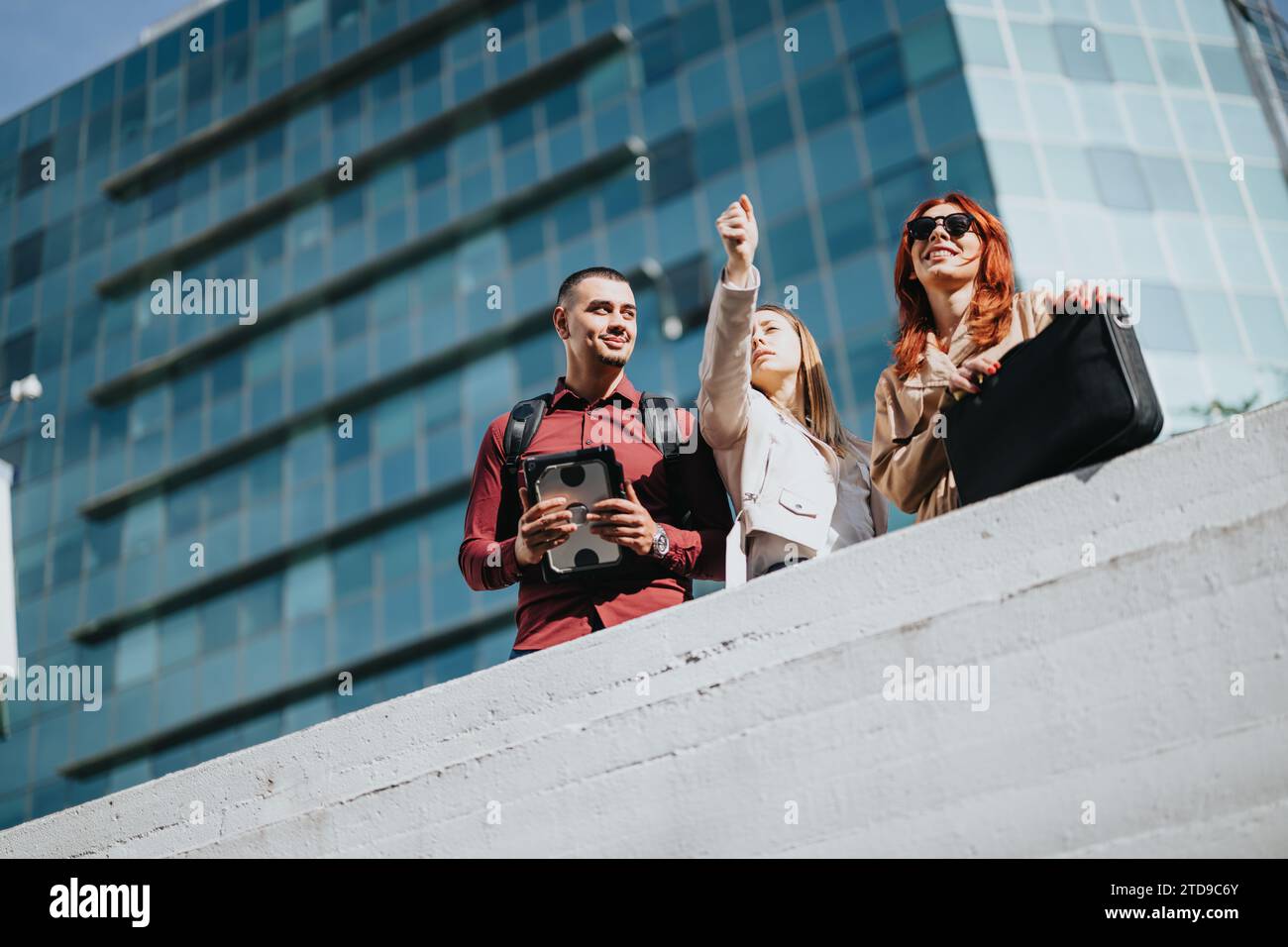 Young business people brainstorming and collaborating for successful ...