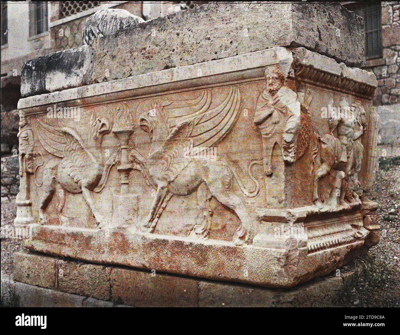 Delphi (archaeological site), Greece Exhibited in the open air in front ...