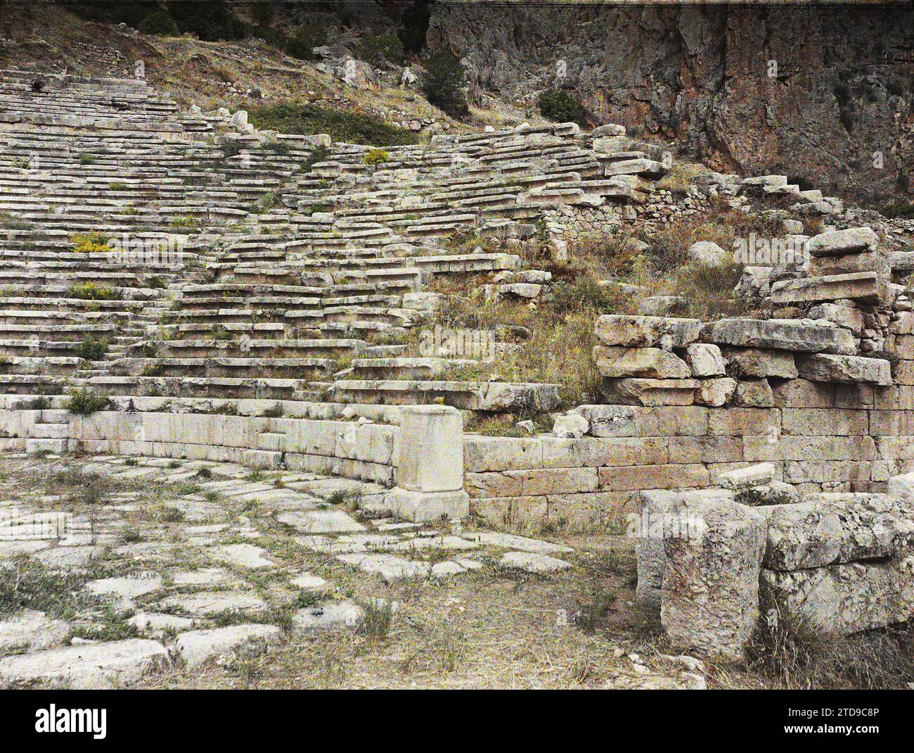 Delphi (archaeological site), Greece Sanctuary of Apollo. The stage and ...