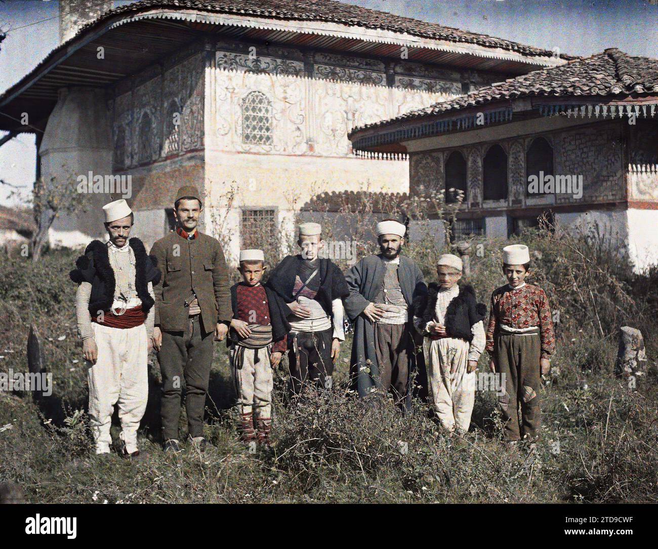 Tirana, Albania The hodja, a policeman and Albanian children in the ...