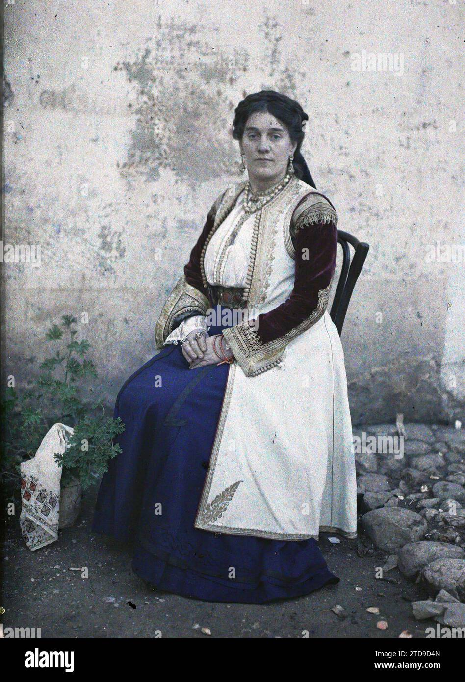 Cetinje, Montenegro A woman dressed in ancient objects, Human beings ...
