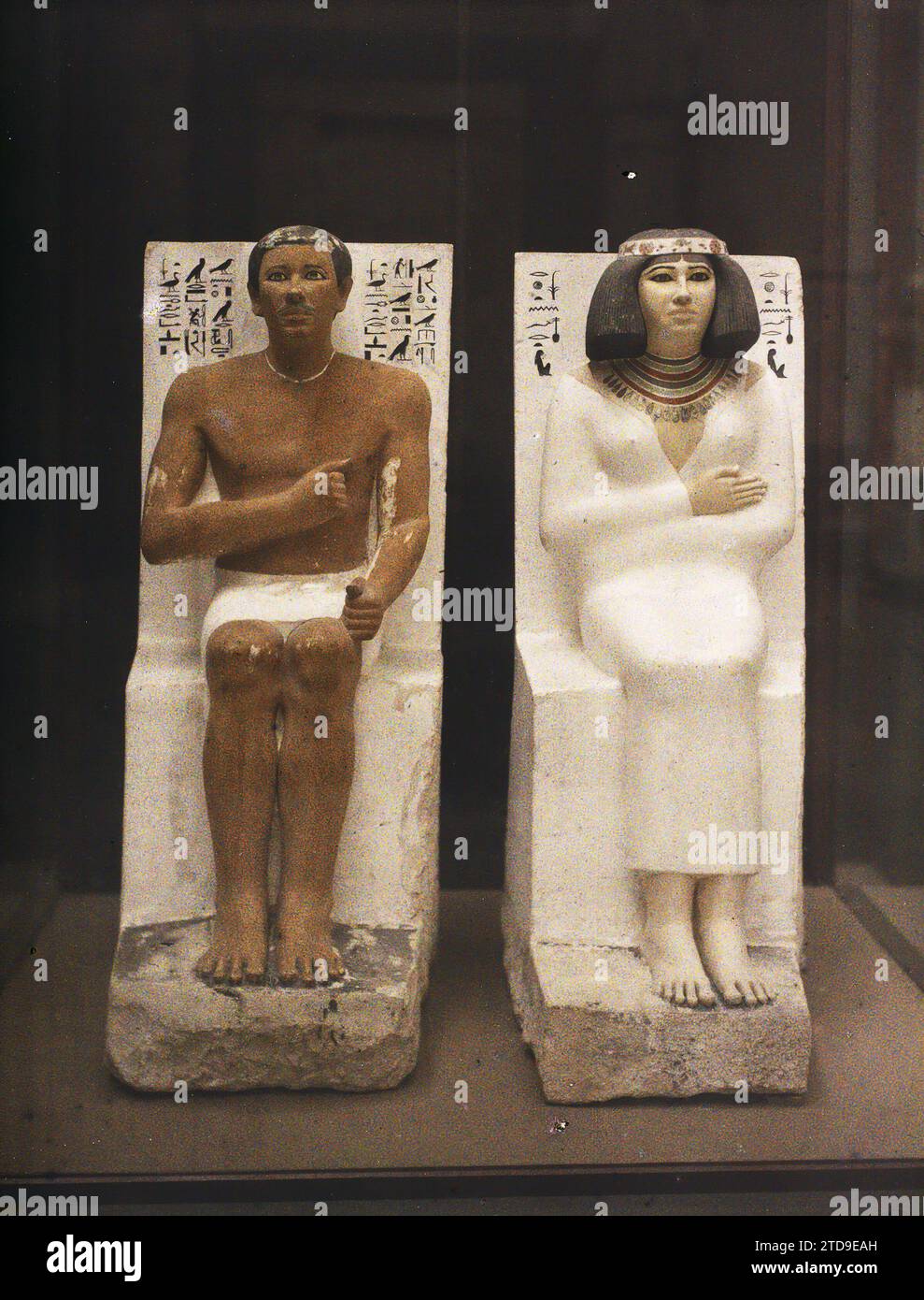 Cairo, Egypt, Africa Statue of Rahotep and Nofret at the Egyptian ...