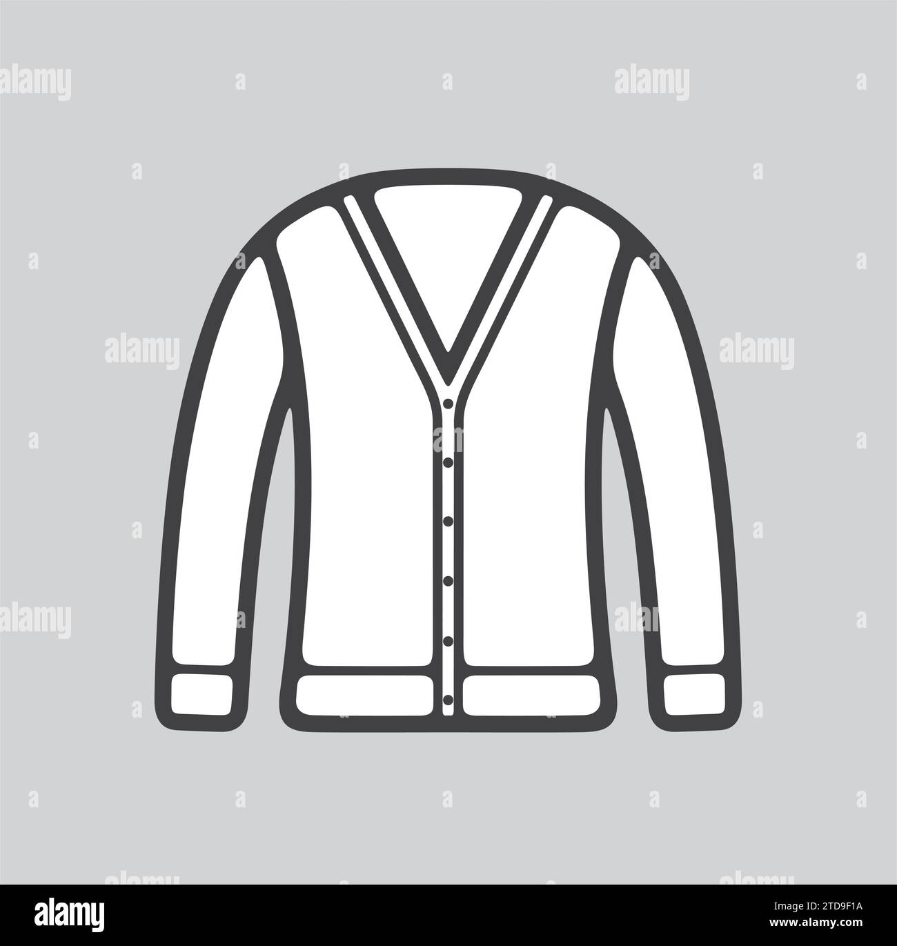 Womens cardigan line icon on a background. Vector illustration Stock ...