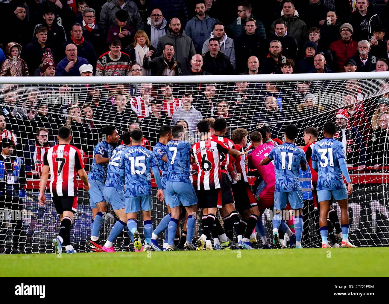 Tempers flare after Aston Villa's Ollie Watkins scores his side's ... Tempers flare after Aston Villa's Ollie Watkins scores his side's ...