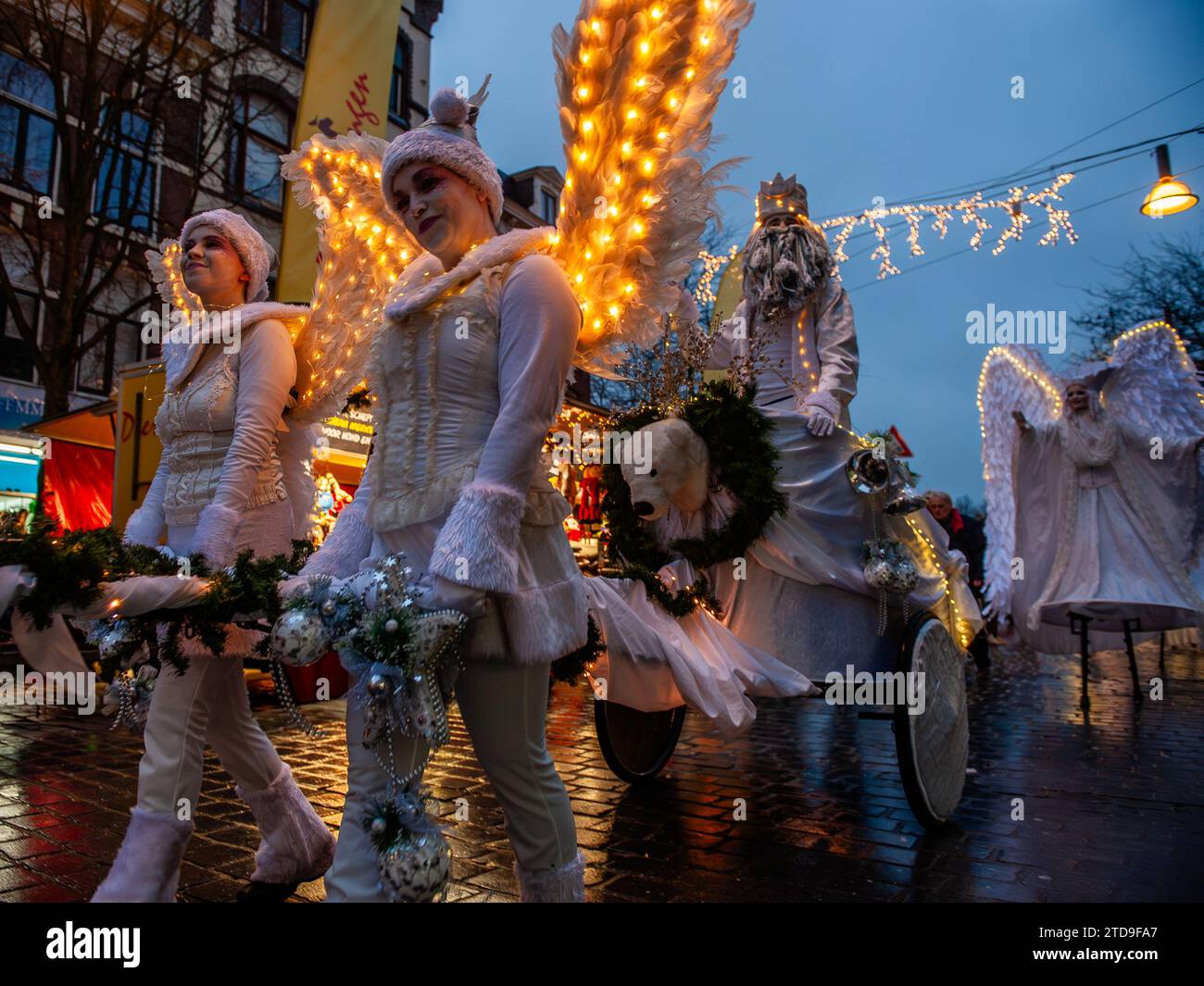 Nijmegen, Netherlands. 16th Dec, 2023. Two women wearing white clothes ...