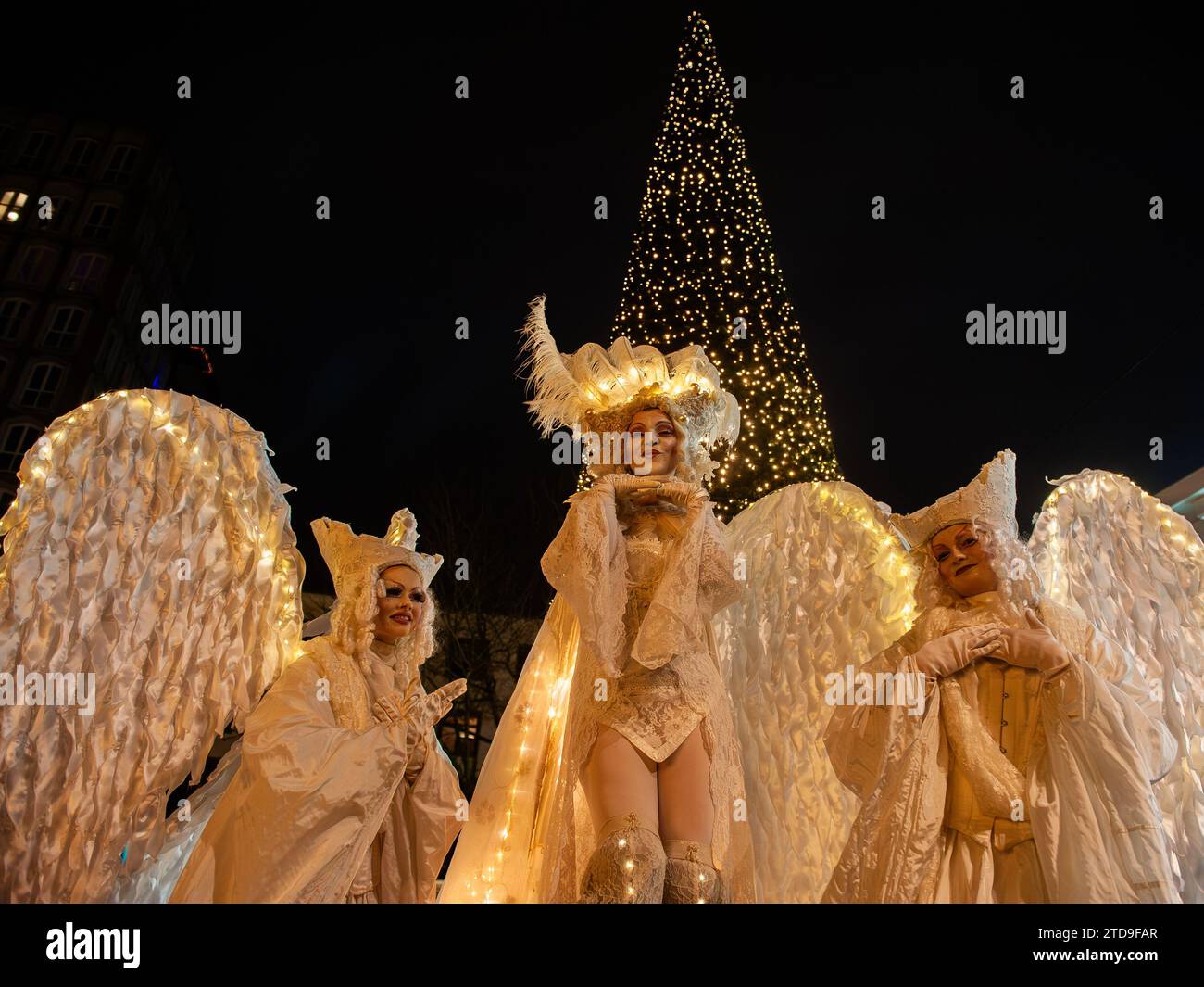Nijmegen, Netherlands. 16th Dec, 2023. Three women are dressed as ...