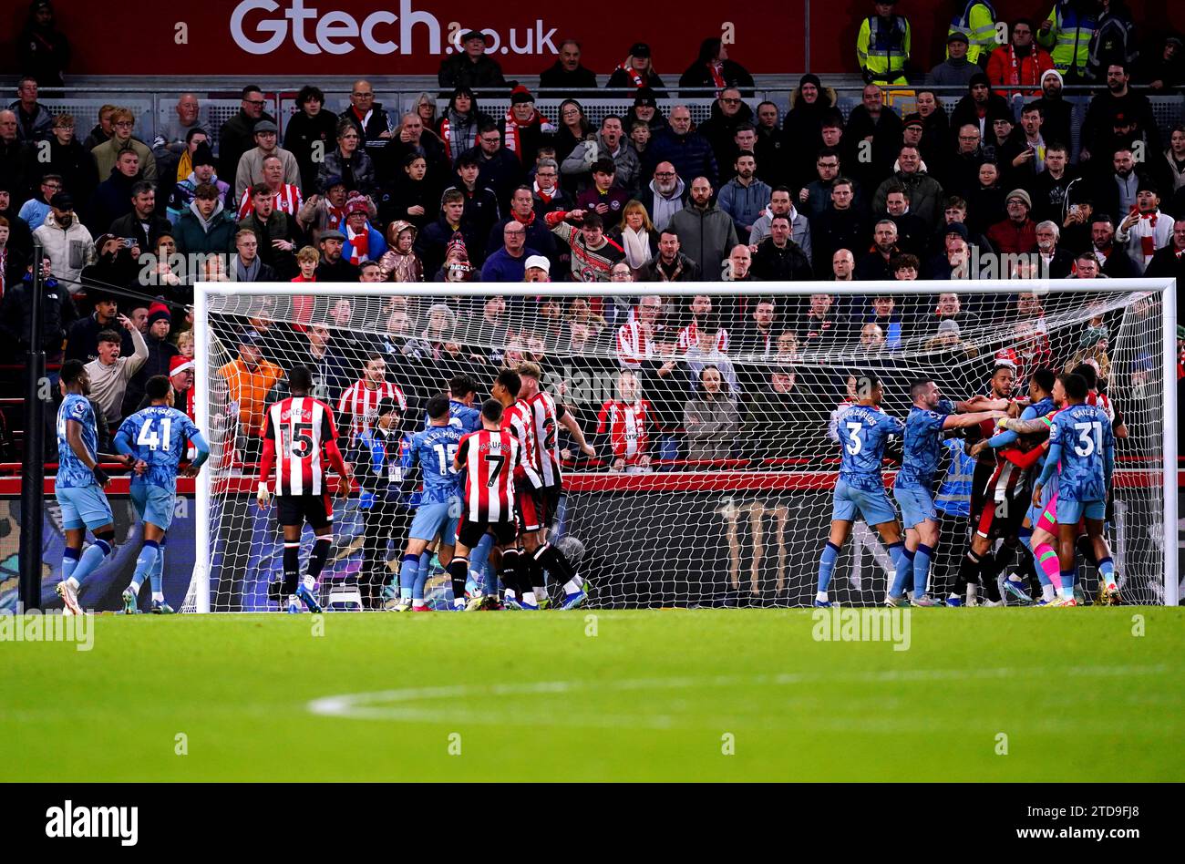 Tempers flare after Aston Villa's Ollie Watkins scores his side's ... Tempers flare after Aston Villa's Ollie Watkins scores his side's ...