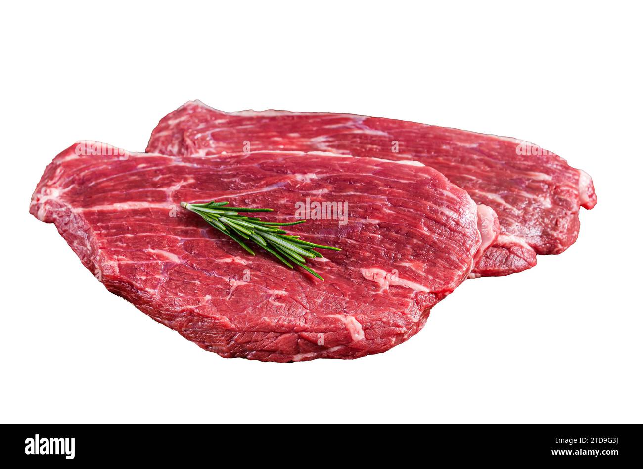 Raw rump cap steak or Picanha steak on wooden board with butcher knife ...