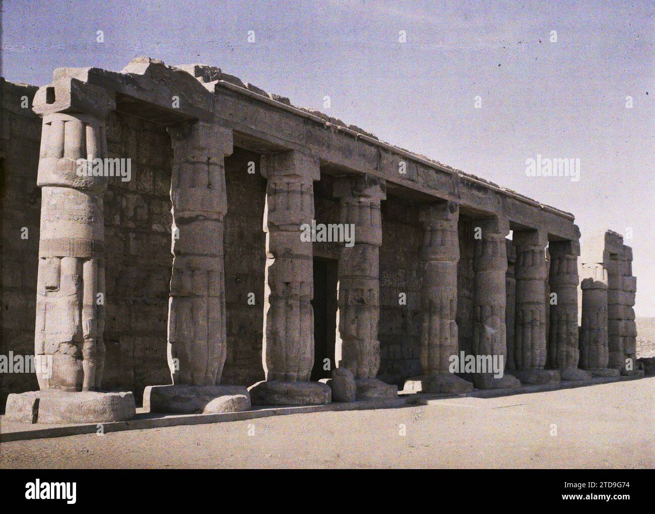 Thebes, Egypt, Africa Entrance portico of the temple of Seti I in ...