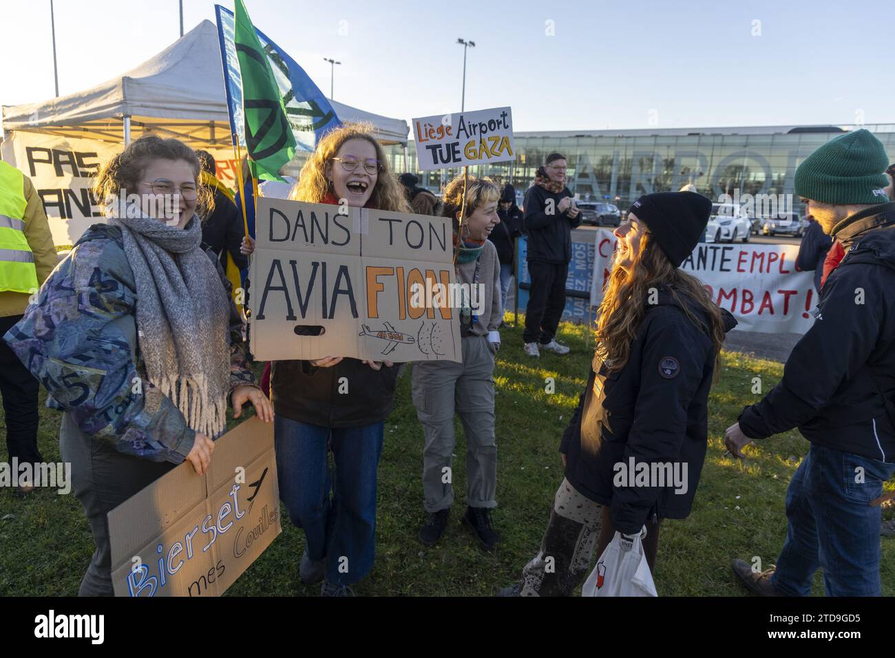 Liege, Belgium. 17th Dec, 2023. Illustration picture shows a march on ...
