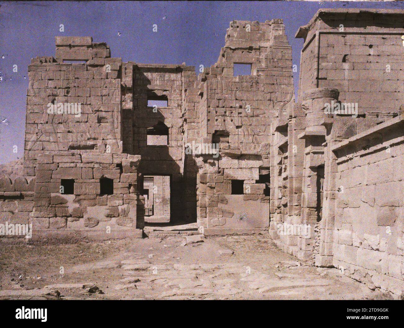 Medinet-Habou, Egypt, Africa The migdol seen from inside the site ...