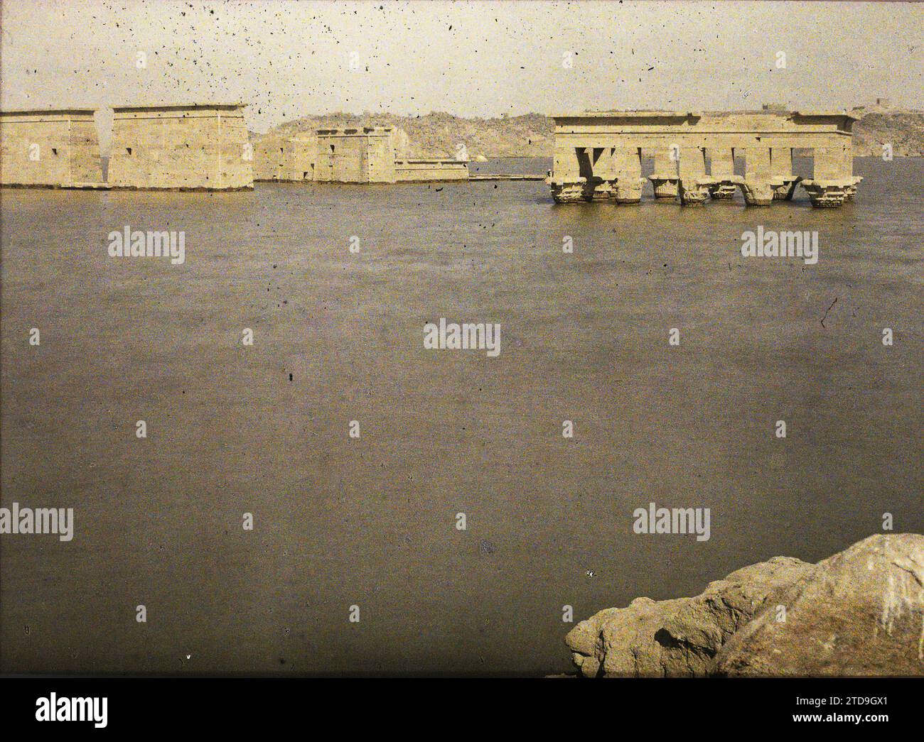 Philae, Egypt, Africa View of the first and second pylon of the ...