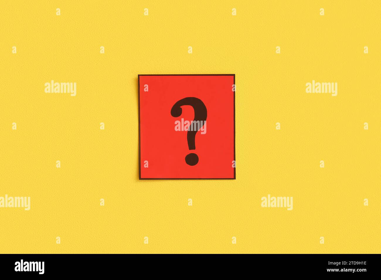 Paper with question mark on yellow background Stock Photo - Alamy