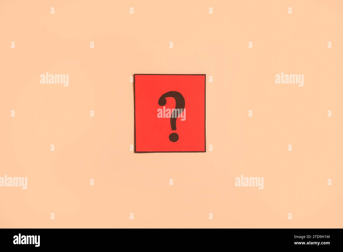 Paper with question mark on beige background Stock Photo - Alamy