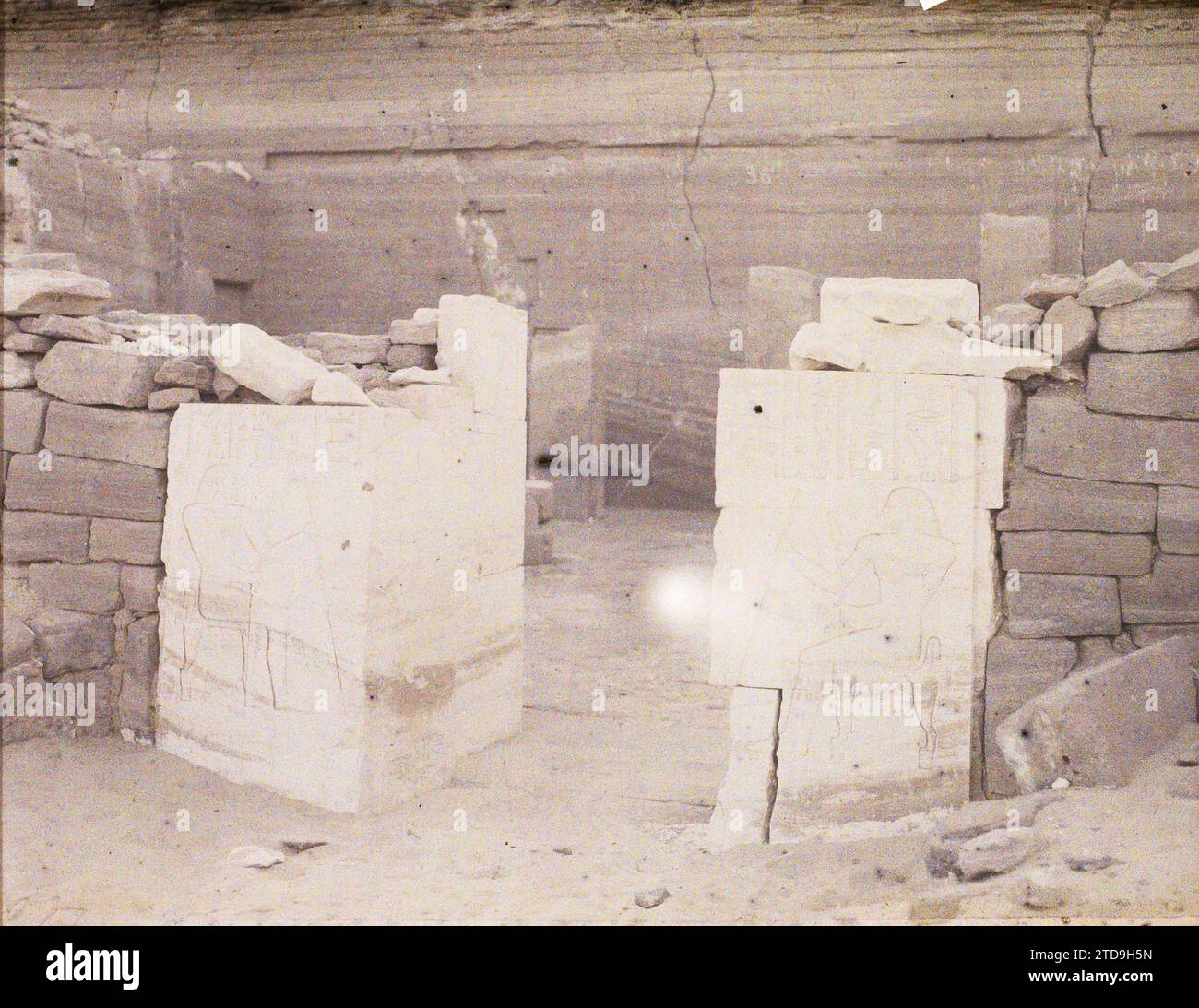 Aswan, Egypt, Africa Entrance to a hypogeum near the city, Habitat ...