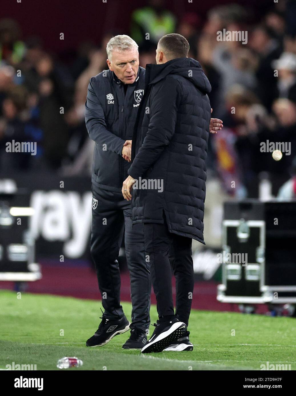 West Ham United manager David Moyes (left) and Wolverhampton Wanderers ...