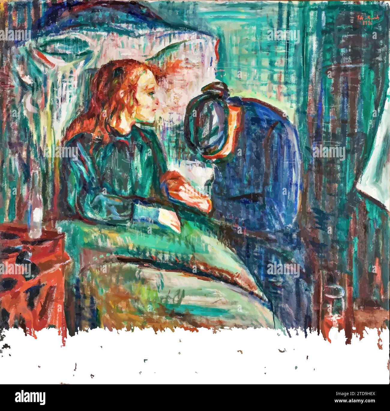 Edvard munch the sick child Stock Vector Images - Alamy