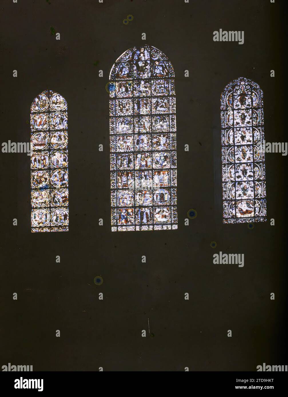 Chartres, France The three bays of the western portal of Notre-Dame ...